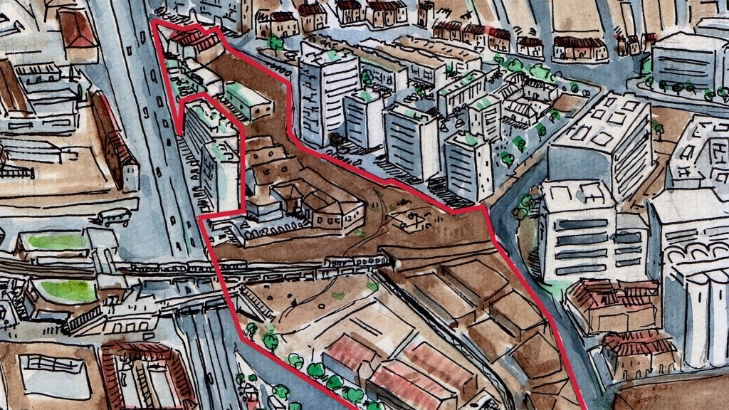 De Félix-Pyat à Bougainville, esquisse du futur parc d'Euroméditerranée